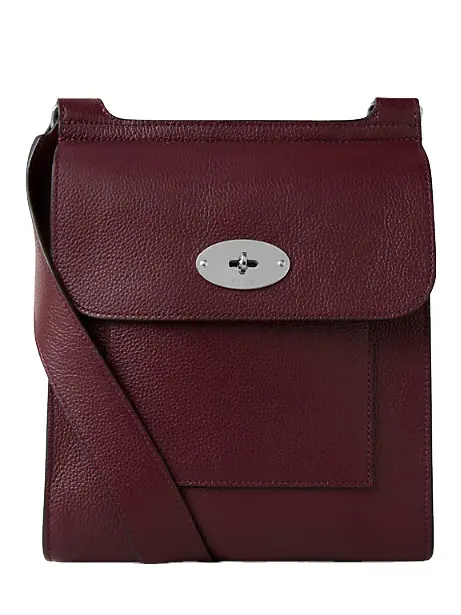 Mulberry Antony Small Leather Cross-body Bag - Black Cherry