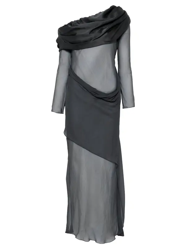 Christopher Esber Sheer Maxi Dress - Grey