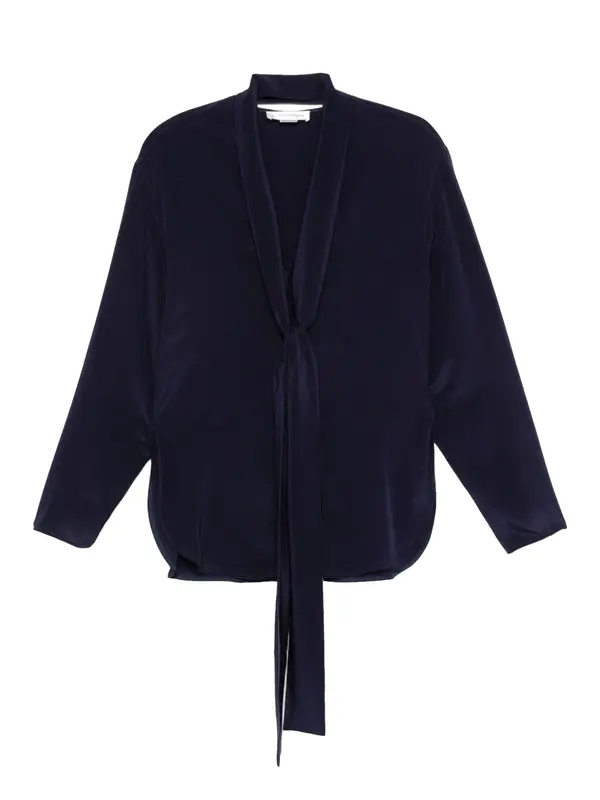 Victoria Beckham Scarf-detail Blouse - Blue