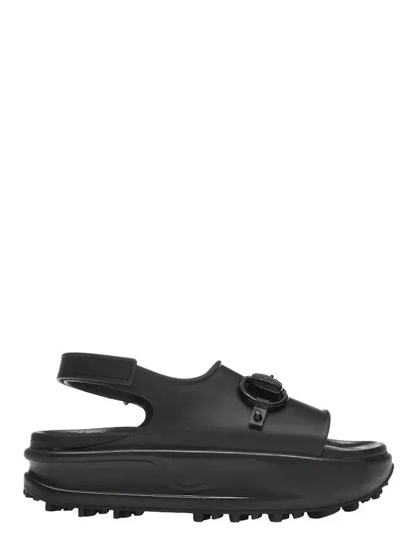 Gucci Interlocking G Platform Sandal - Black
