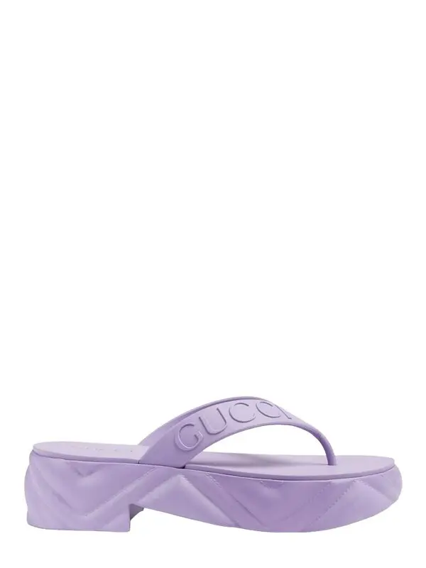 Gucci Thong Platform Sandals - Lilac
