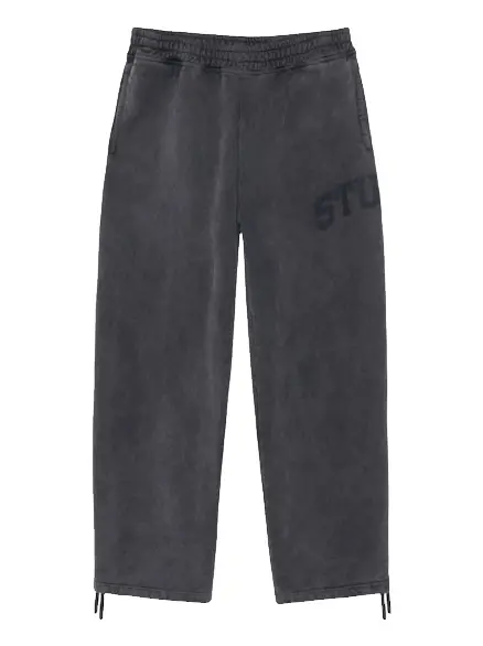 StÜssy Faded Graphic Fleece Pant - Washed Black