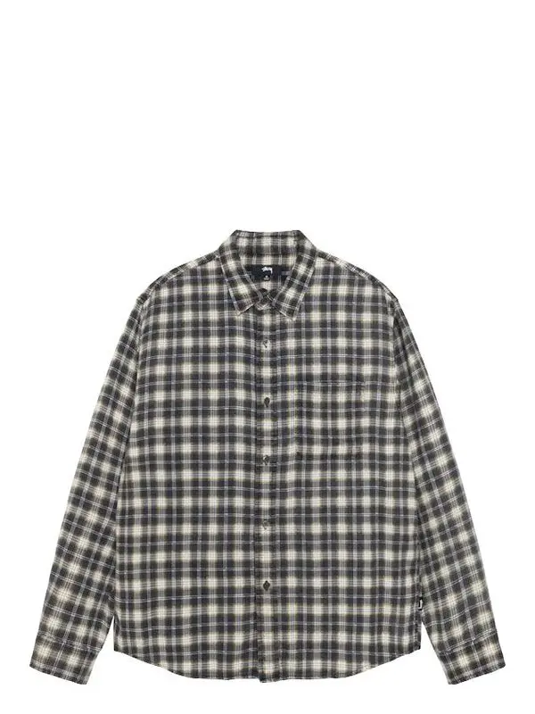StÜssy Plaid Matthew Printed Shirt - Black