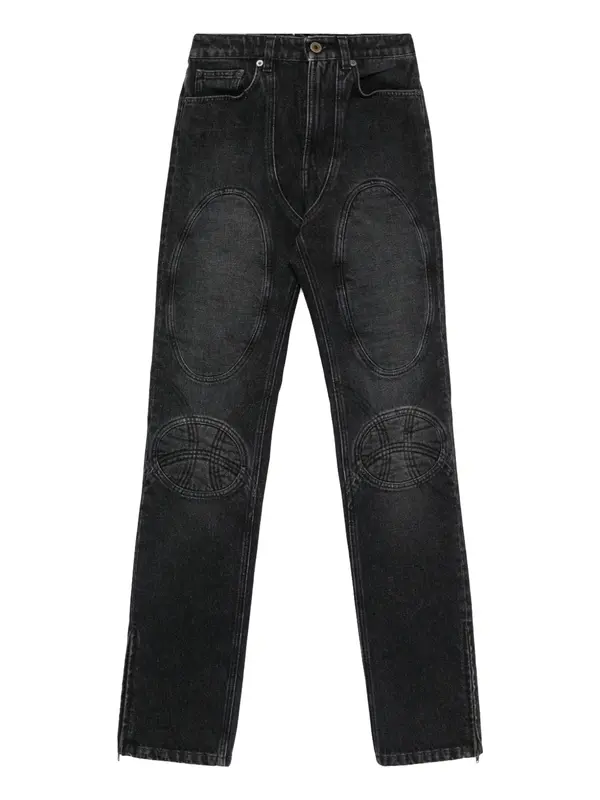 JEAN PAUL GAULTIER Lace-up Denim Jeans - Black