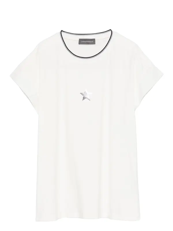 Lorena Antoniazzi Glitter Star T-shirt - White