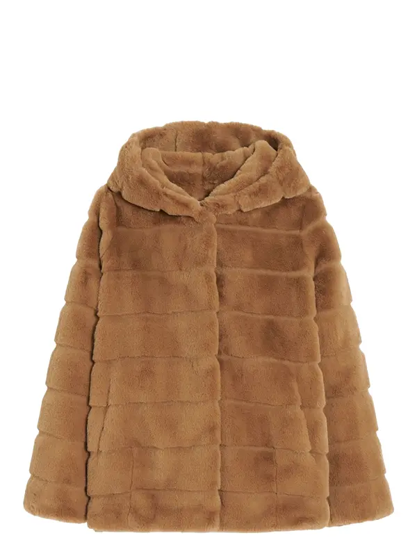 Apparis Goldy Faux Fur Hooded Coat - Brown