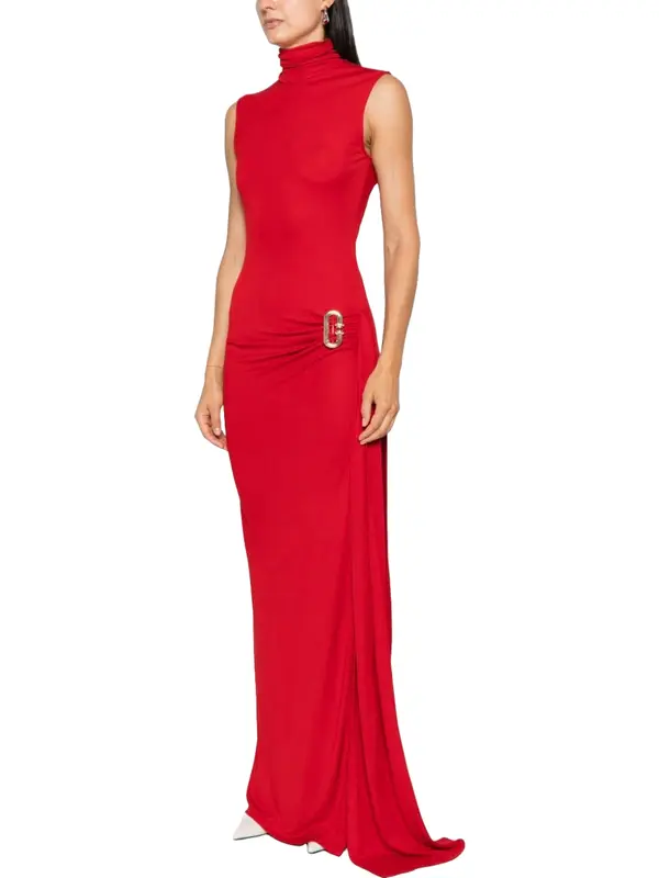 Casablanca Draped Maxi Dress - Red