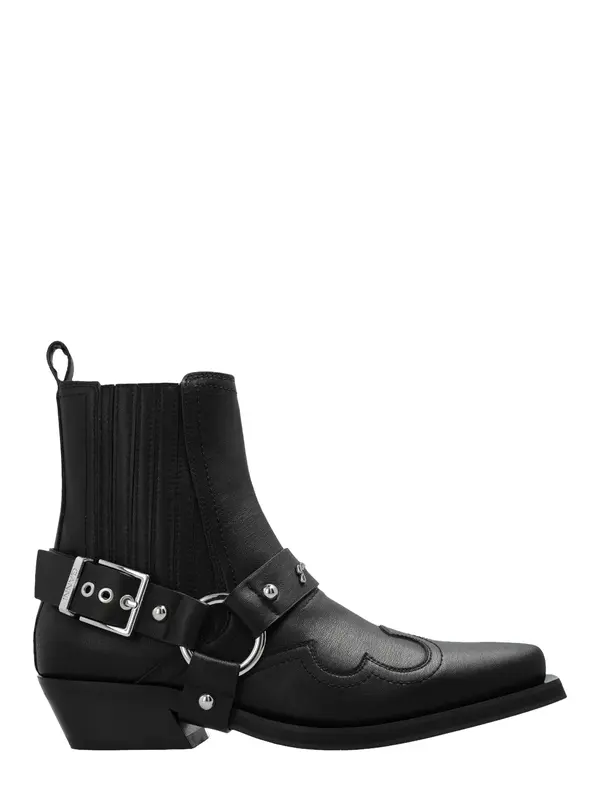GANNI Western Chelsea Boots - Black