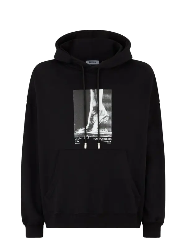 Gcds Graphic-print Hoodie - Black