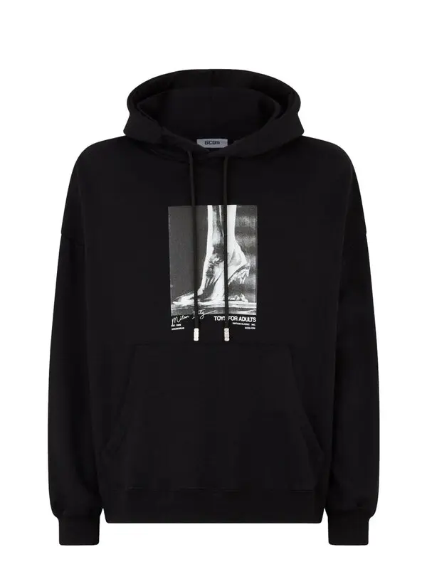 Gcds Graphic-print Hoodie - Black