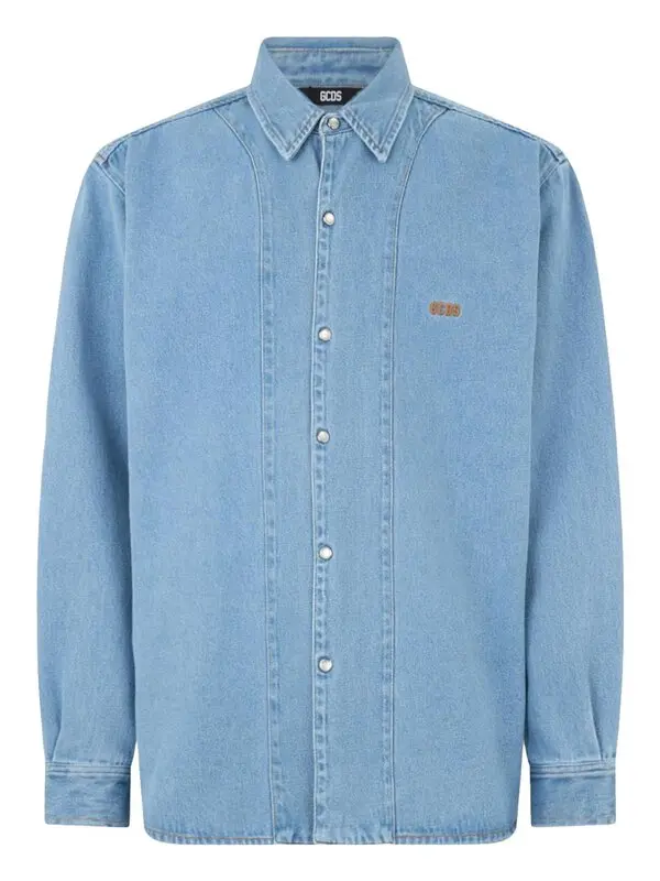 Gcds Wirdo Denim Shirt - Blue
