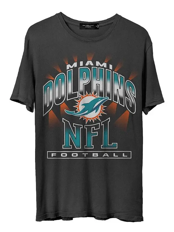 Junk Food Clothing Nfl Miami Dolphins Chrome Flea Market Tee - Black