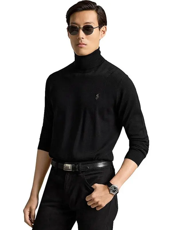 Polo Ralph Lauren Wool Turtleneck Sweater - Black