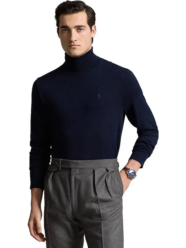 Polo Ralph Lauren Wool Turtleneck Sweater - Blue