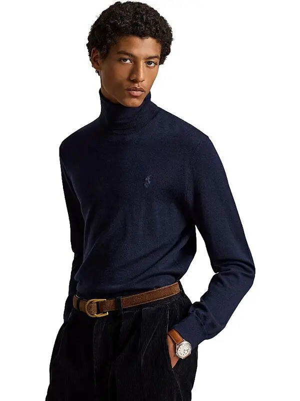 Polo Ralph Lauren Wool Turtleneck Sweater - Blue