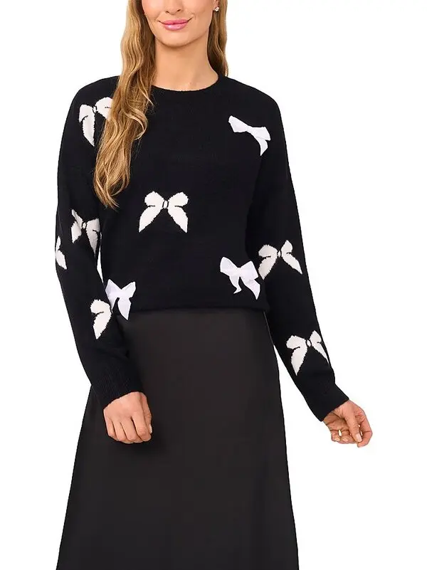 CECE DUPRAZ Bow Detail Sweater - Rich Black