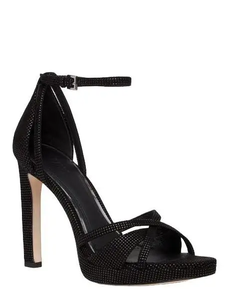 Paige Violet Ankle Strap Platform Sandal - Black