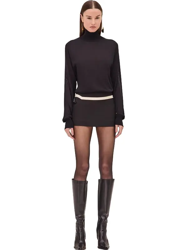 Alexis Barris Turtleneck Top - Black