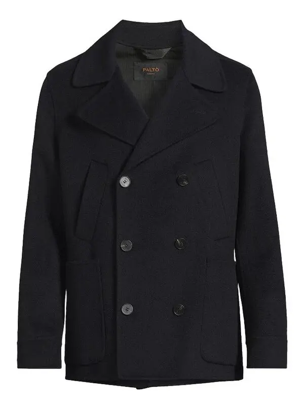 PALTO' Armando Wool Car Coat - Navy