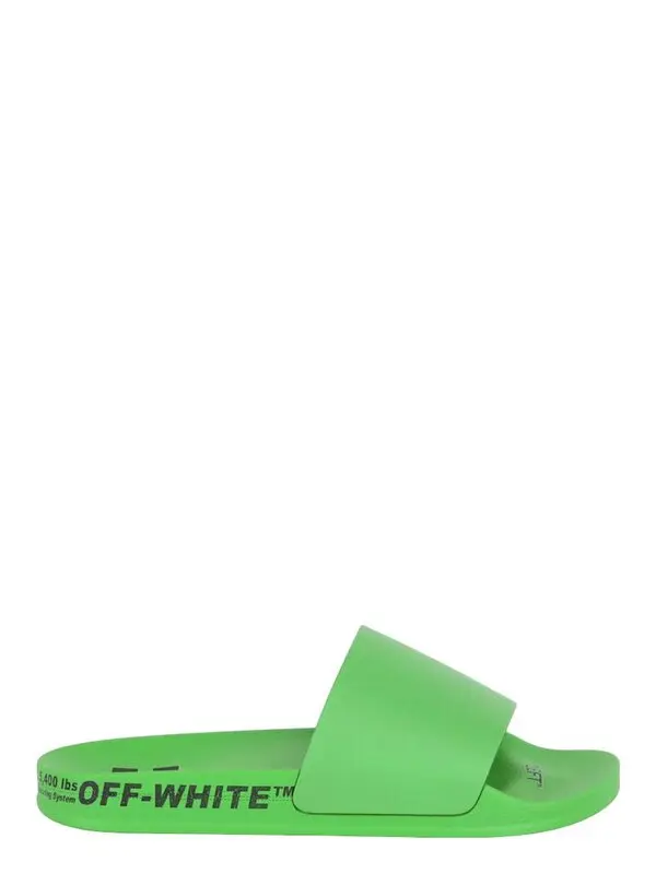 Off-White Industrial Belt Slides - Green/black