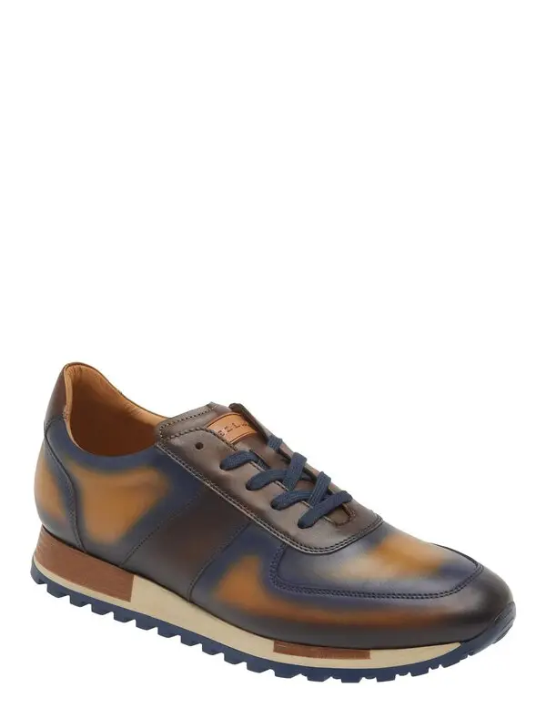Mezlan Latini Leather Sneakers - Blue/ Multi
