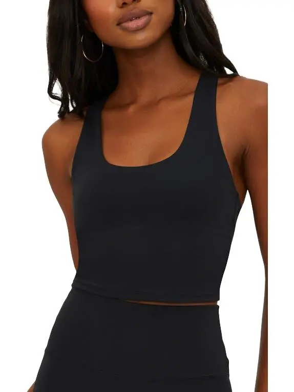 Beach Riot Yara Racerback Crop Top - Black