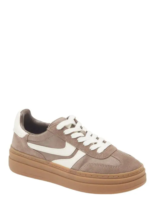 Steve Madden Dodge Platform Sneakers - Taupe Suede