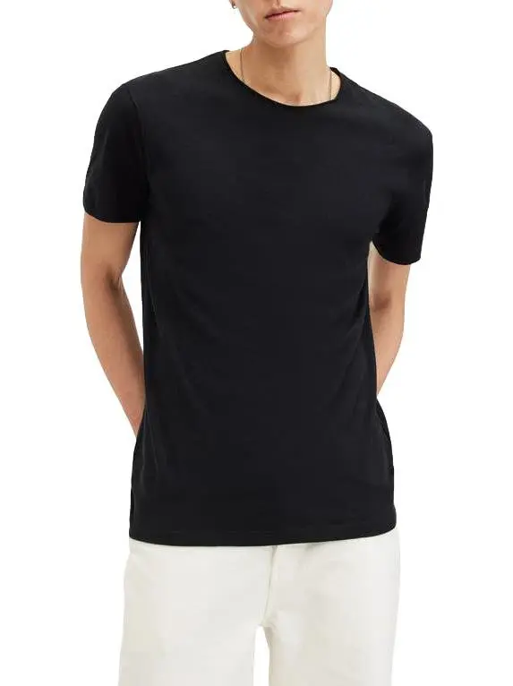 ALLSAINTS Figure Roll Neck Cotton T-shirt - Jet Black