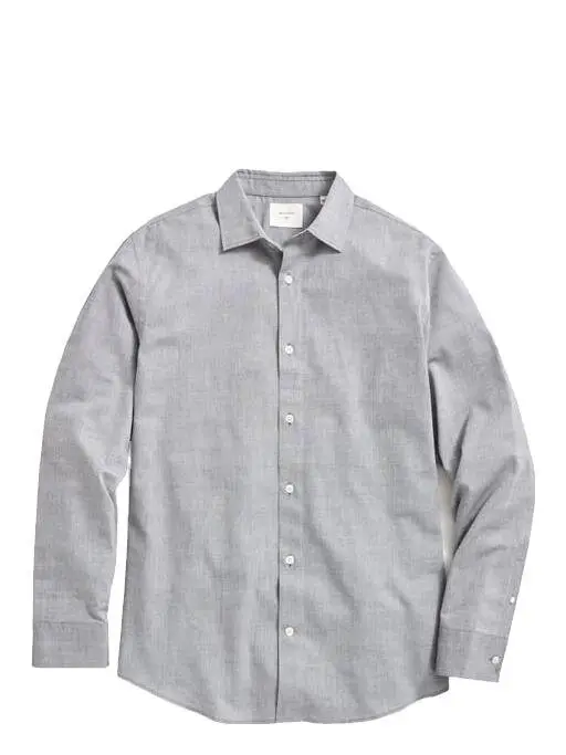 Billy Reid Hutcheson Oxford Dress Shirt - Light Grey