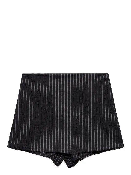 Mango Stripe Skort - Dark Navy