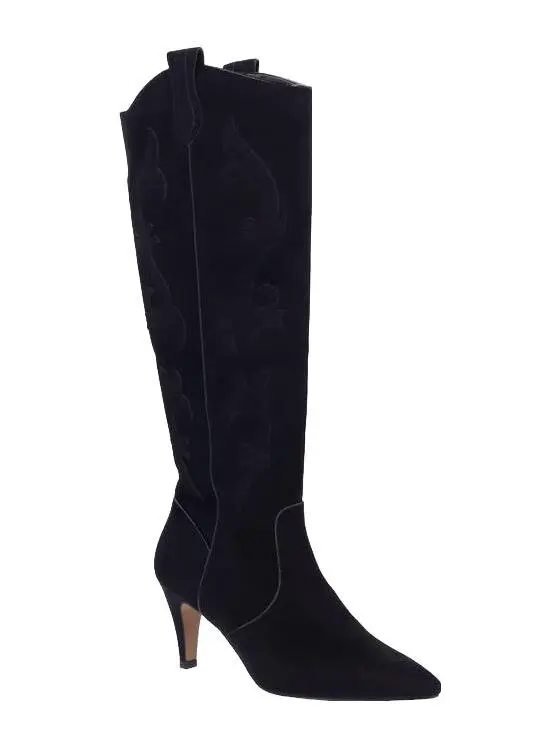 J. Reneé Siera Knee High Western Boot - Black