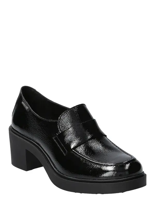Mephisto Pamelia Patent Leather Loafer Pump - Black Patent