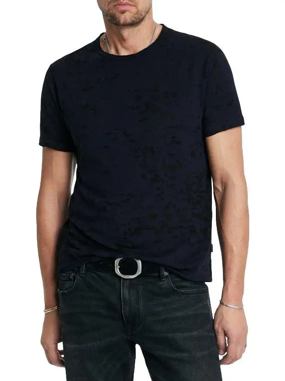 John Varvatos Eden Burnout Organic Cotton Blend T-shirt - Ink Blue