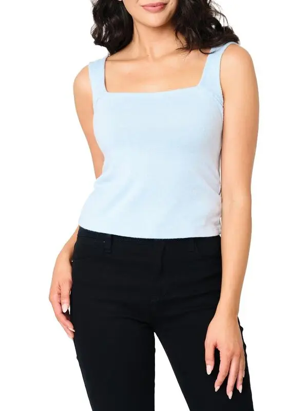 GIBSONLOOK Square Neck Sweater Tank - Cashmere Blue