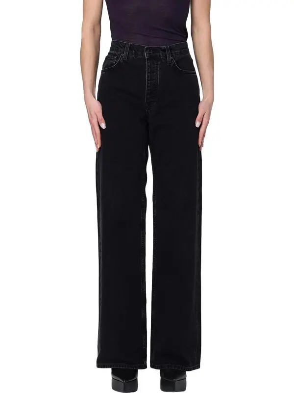 ANINE BING Hugh High-waisted Straight-leg Jeans - Black