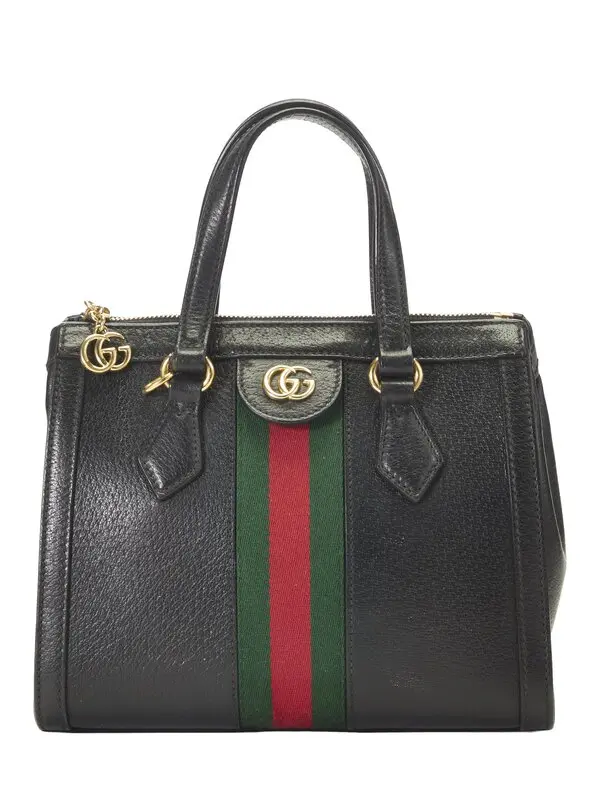 Gucci Leather Ophidia Tote - Black
