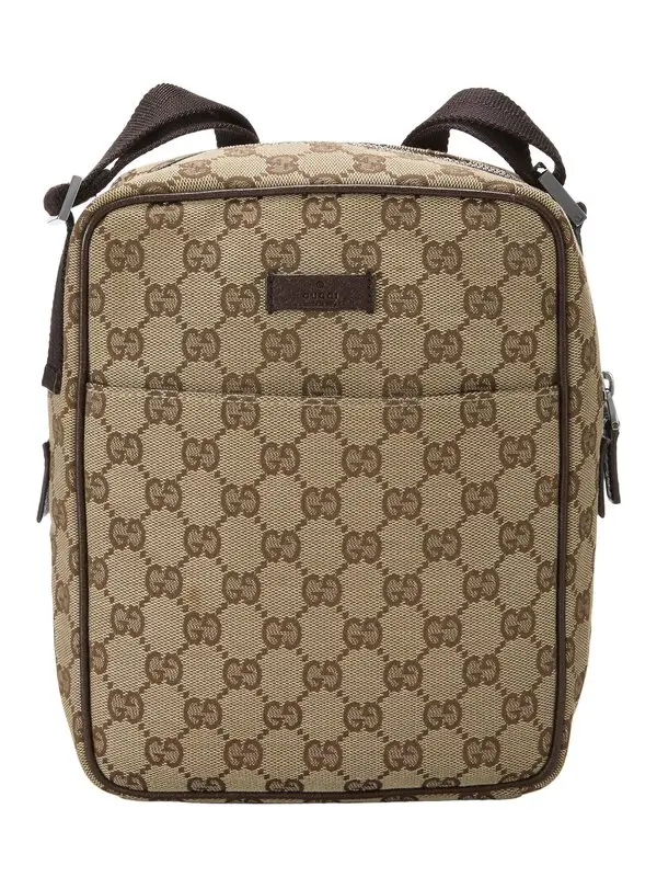 Gucci Original Gg Canvas Vertical Camera Bag - Brown