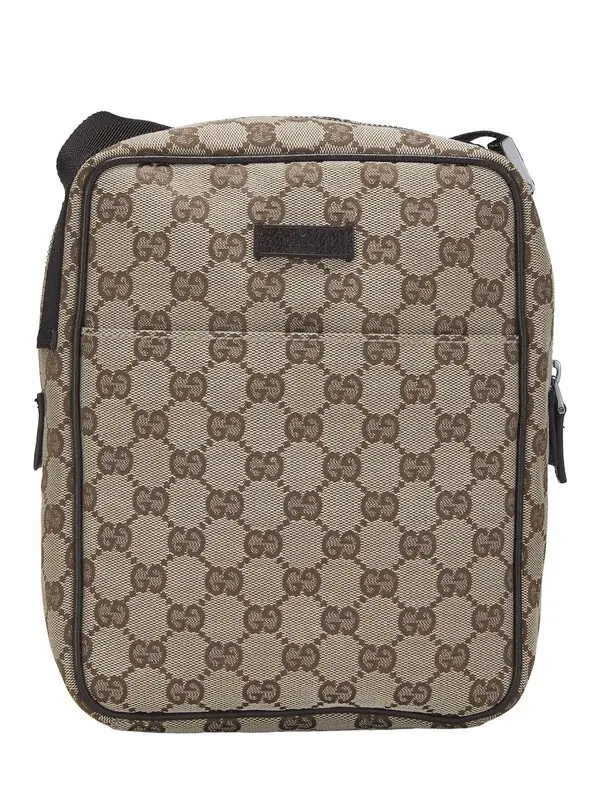Gucci Original Gg Canvas Vertical Camera Bag - Brown