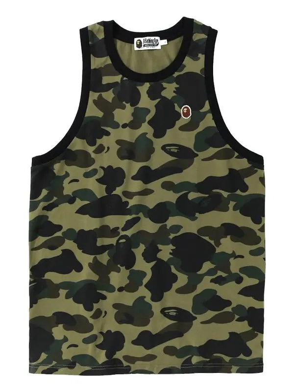 A BATHING APE 1st Camo One Point Tank Top - Green