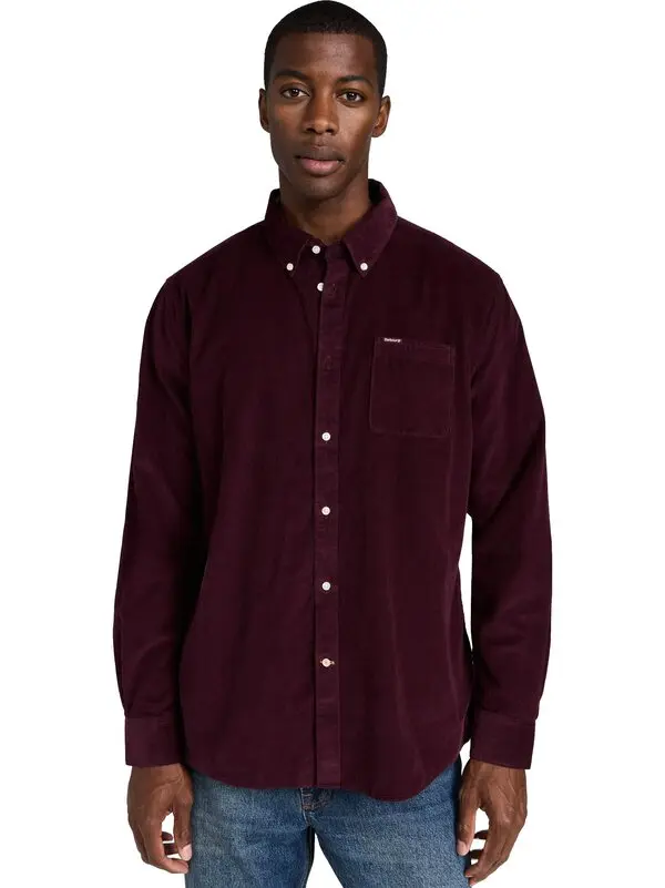 Barbour Ramsey Corduroy Shirt - Winter Red