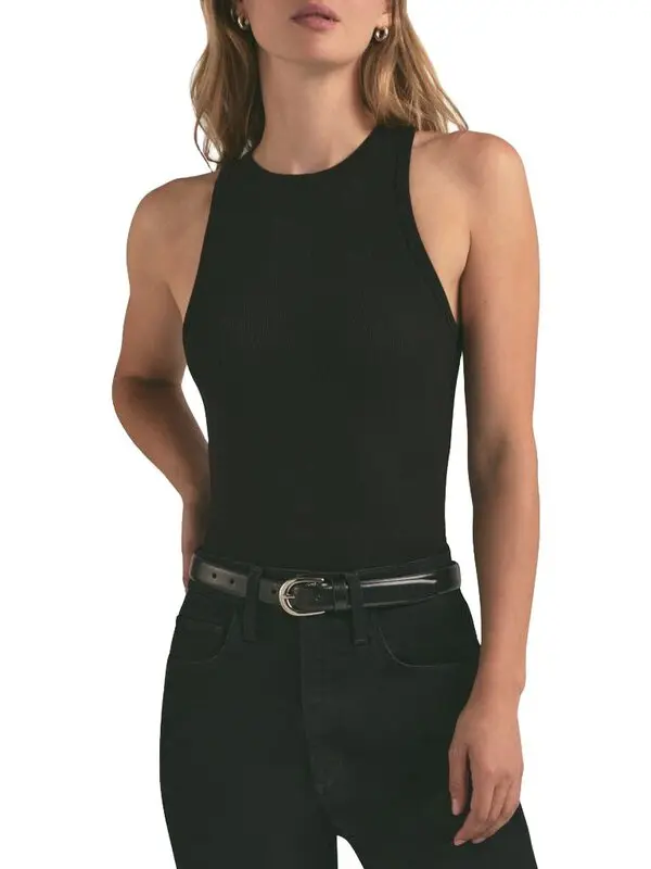 FAVORITE DAUGHTER Tank Bodysuit - Black