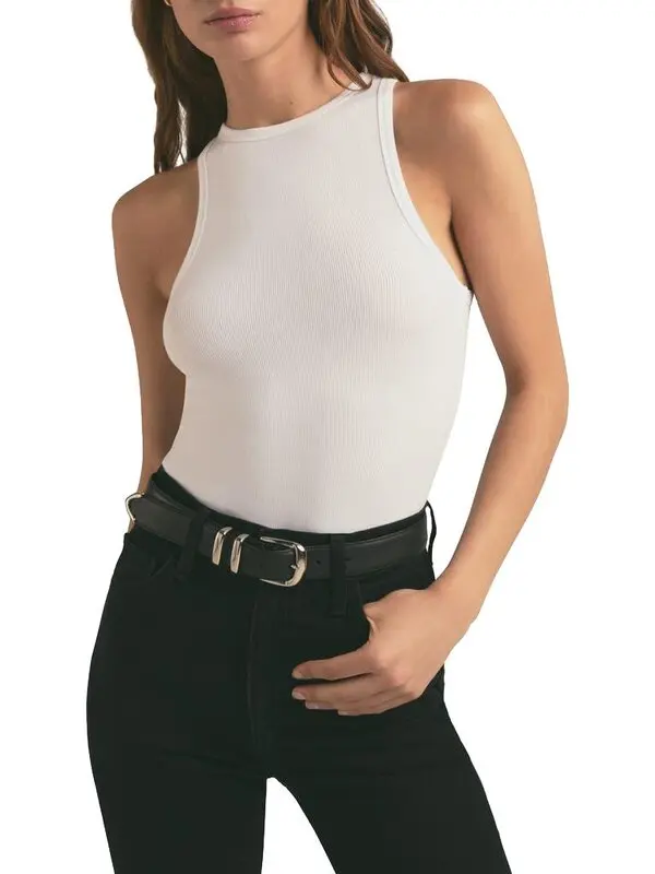 FAVORITE DAUGHTER Tank Bodysuit - White