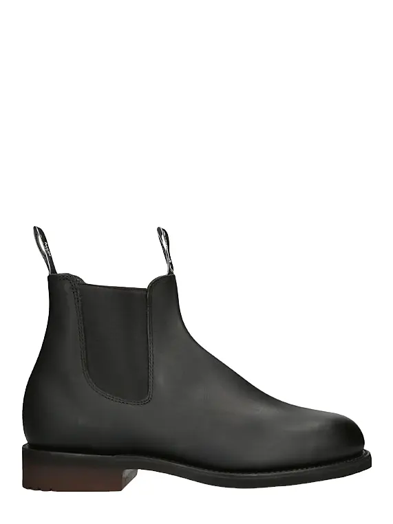 R.M.WILLIAMS Gardener Elasticated-panel Leather Ankle Boots - Black