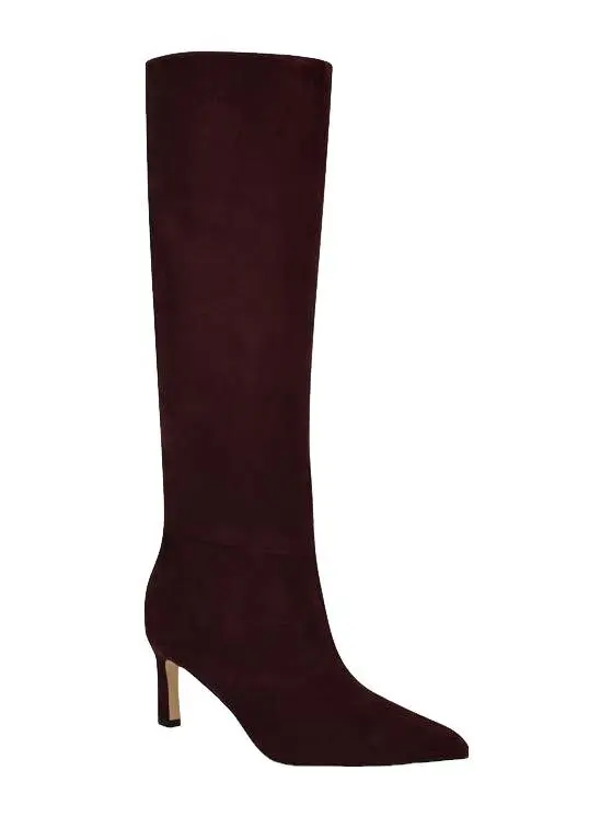 Nine West Lorthey Knee High Boots - Dark Red