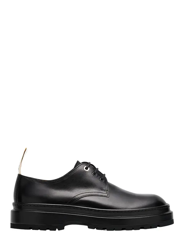 Jacquemus The Pavane Leather Derby Shoes - Black
