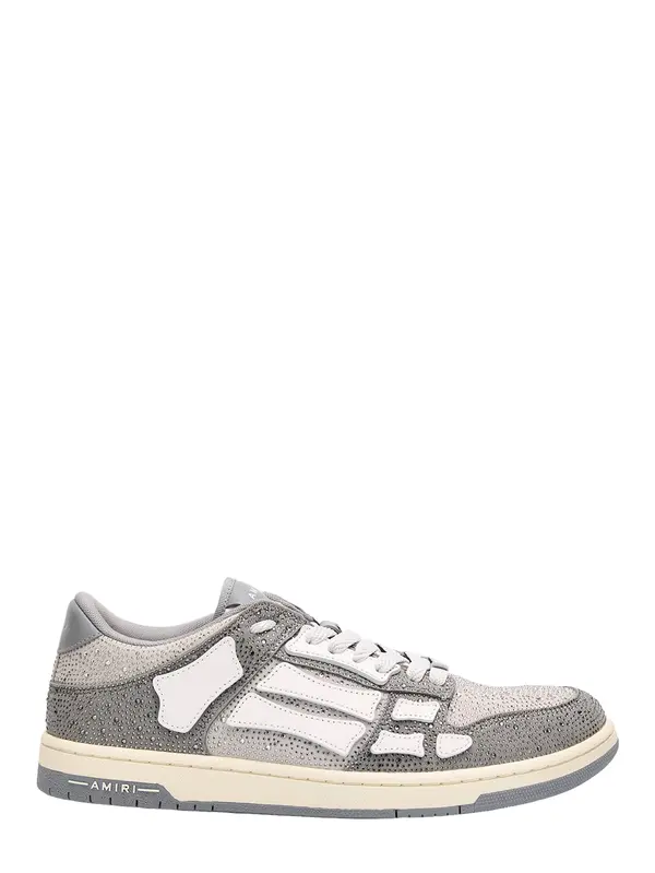 Amiri Crystal Skel Low-top Sneakers - Grey