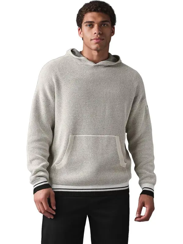 Alo Yoga Sports Club Sweater Knit Hoodie - Bone