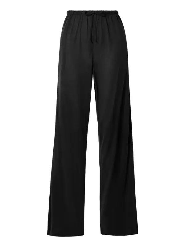 THE ROW Lanuit Silk-jersey Pants - Blue