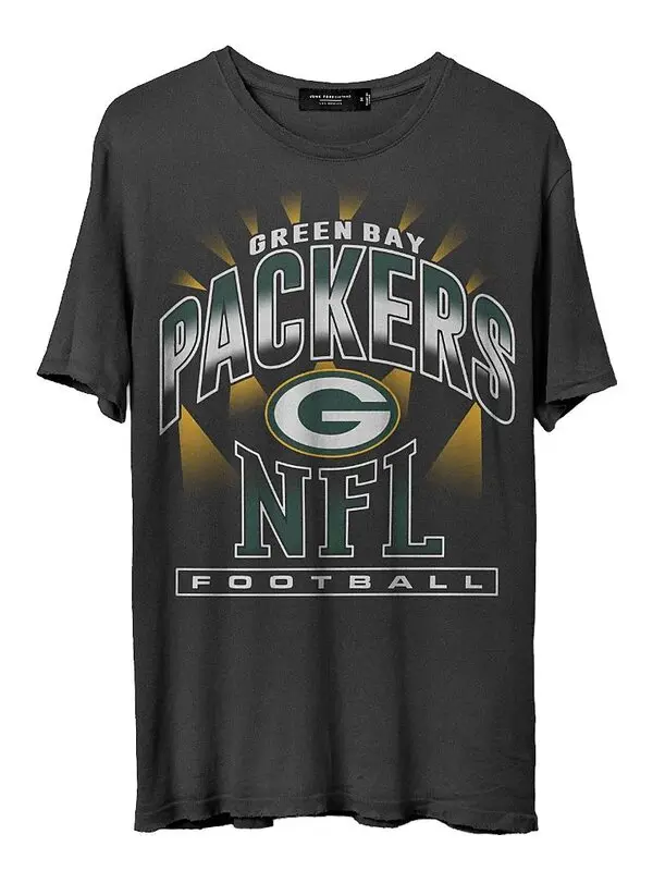 Junk Food Clothing Nfl Green Bay Packers Chrome Flea Market Tee - Black