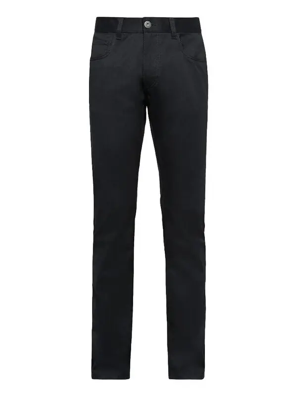 Prada Five-pocket Stretch Drill Jeans - Black